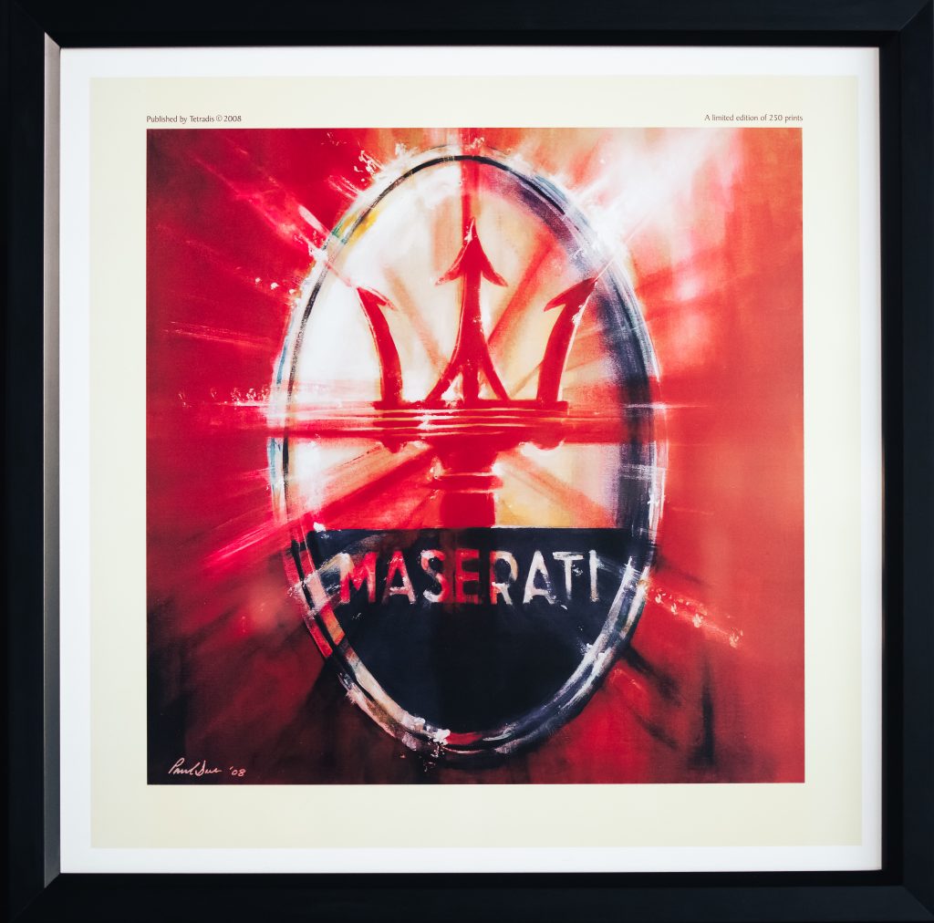 Limited Edition Maserati Car Logo – 1 of 250 Prints Worldwide by the ...