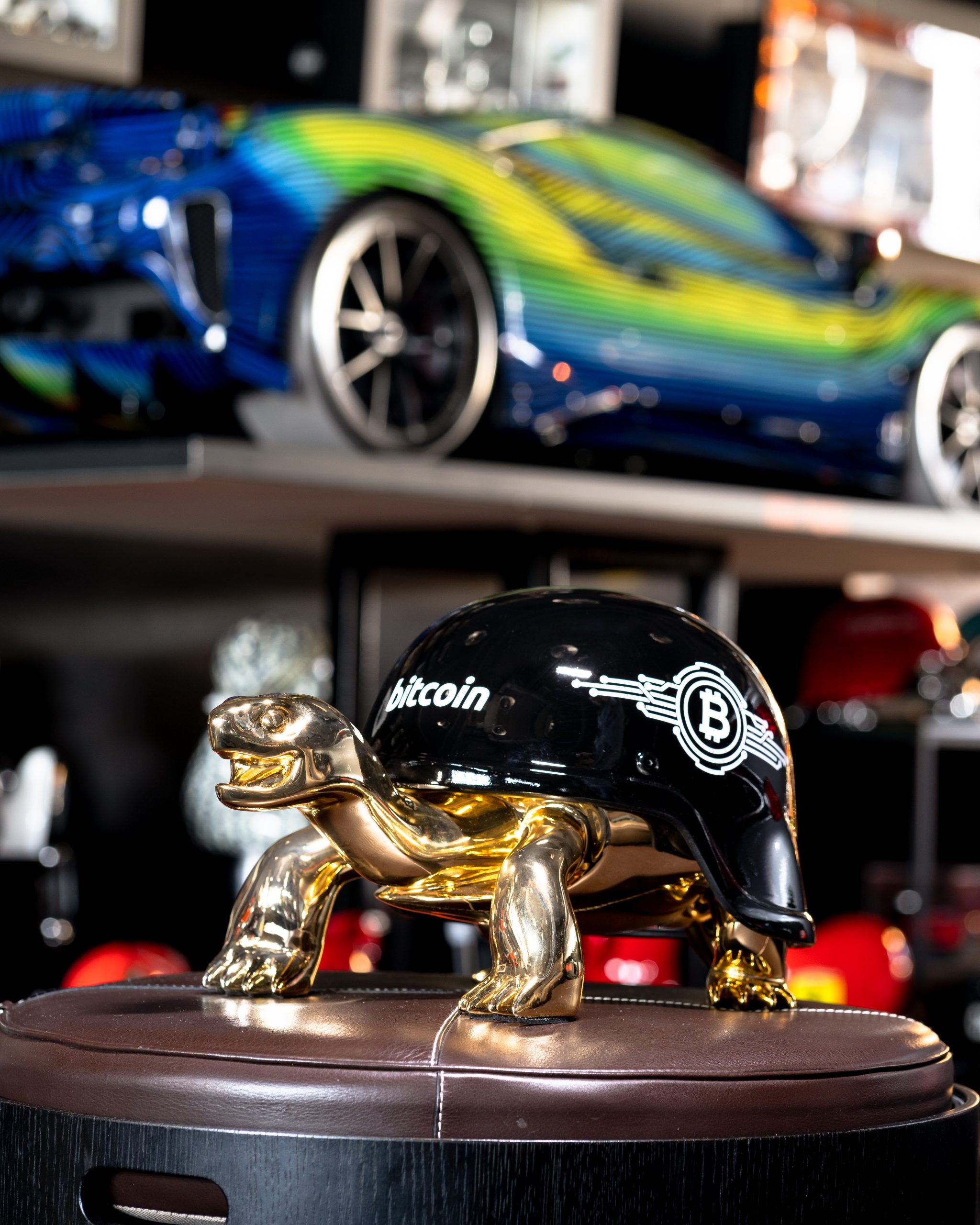 SCULPTURE TURTLE – BITCOIN DESIGN – Mille Miglia Gallery